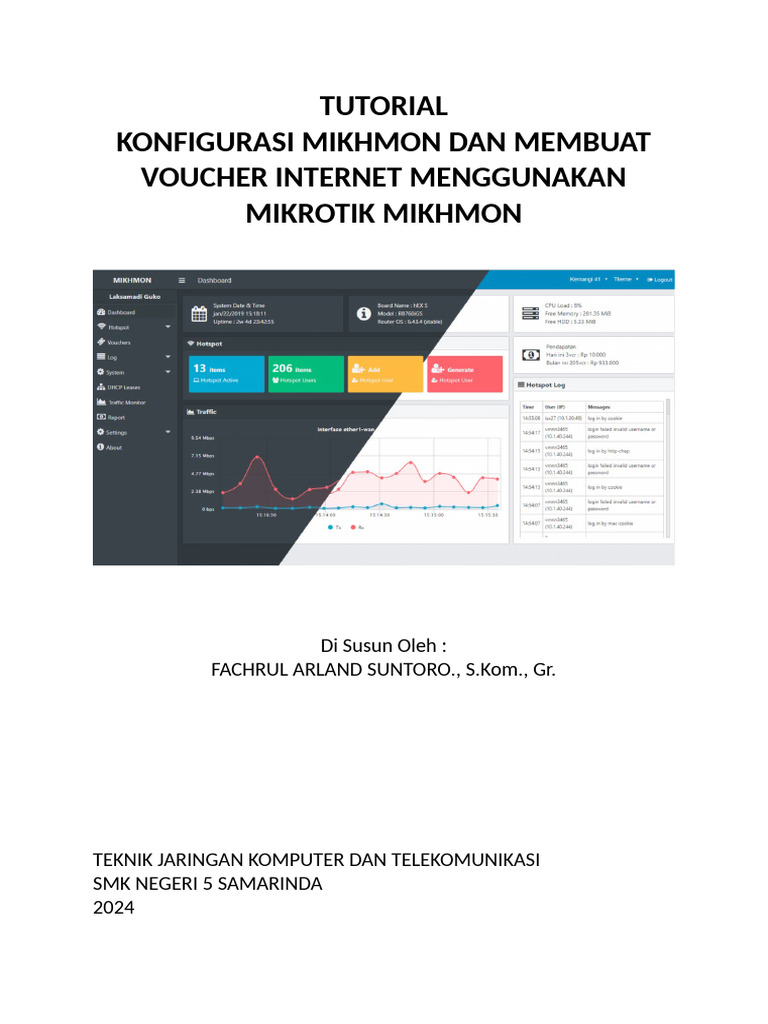 Tutorial Mikhmon Mikrotik | PDF