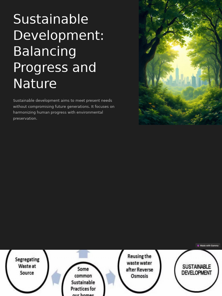 Sustainable Development: Progress & Nature | PDF | Sustainability ...