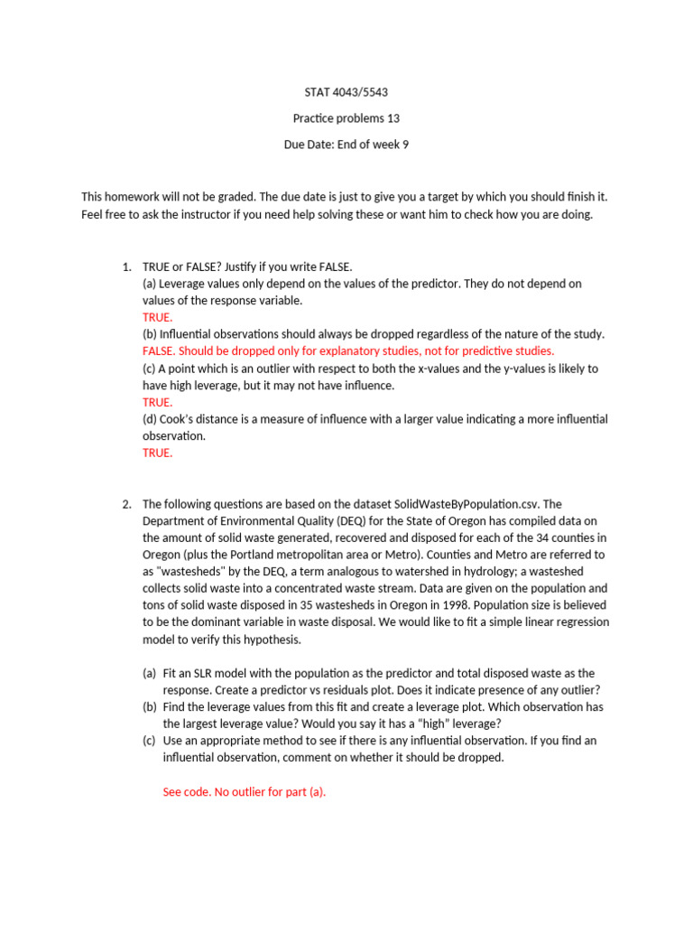 Practice Problems - 12 - Hints | PDF | Dependent And Independent ...