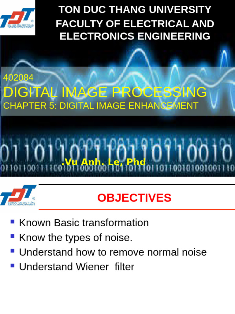 DIGITAL IMAGE PROCESSING - CHAPTER 5 v1 | PDF | Image Editing | Signal To Noise Ratio