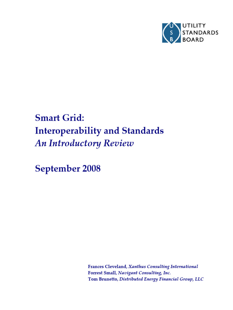 Smart Grid Interoperability Standards Guide | PDF | Smart Grid ...