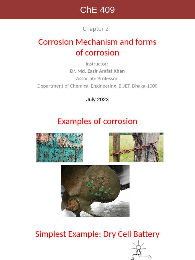 Uniform Corrosion Mechanism Explained | PDF | Corrosion | Redox