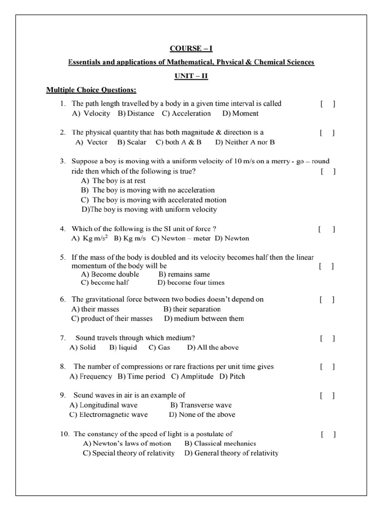 Physics Course 1of 2 | PDF