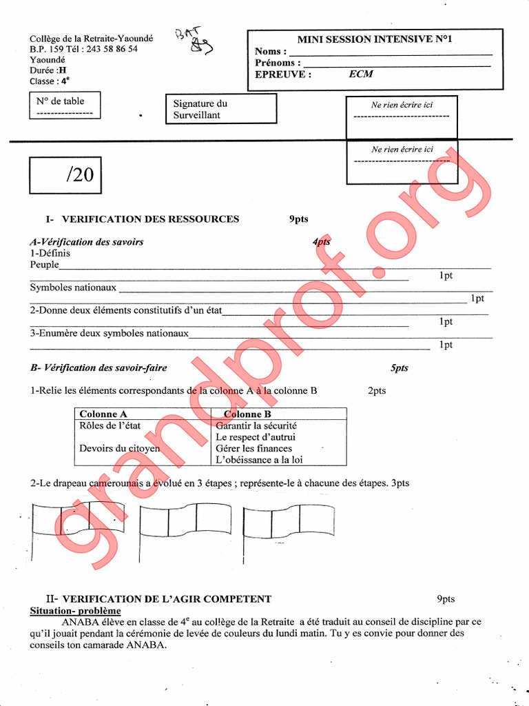 ECM 4eme Seq1 College Retraite 2020 2021 | PDF