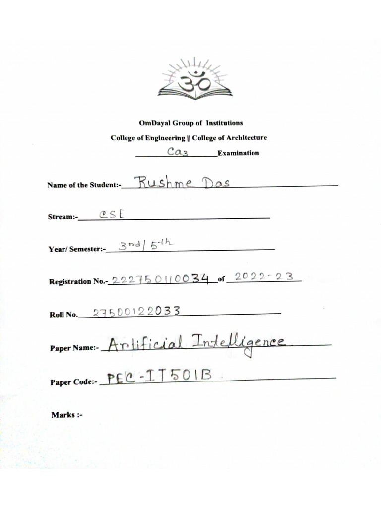 Rushme Das Ca3 AI 33 | PDF