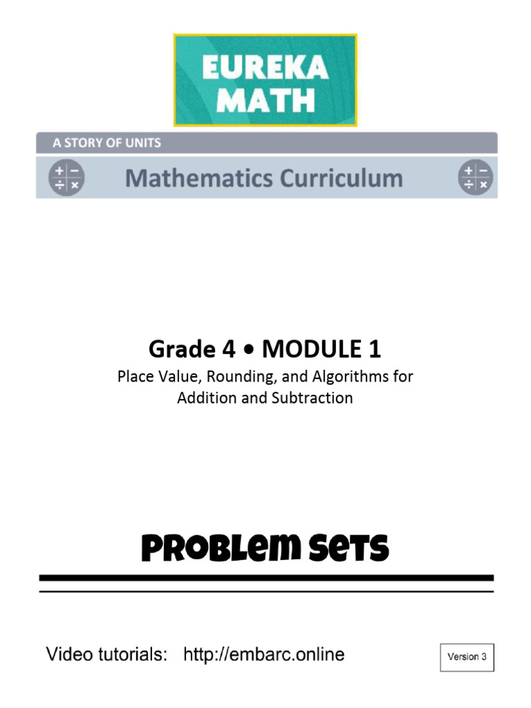 G4 M1 Student Problem Sets | PDF | Mathematics | Arithmetic