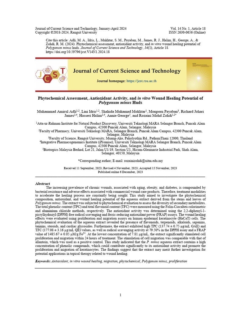 JCST 2023 | PDF | Wound Healing