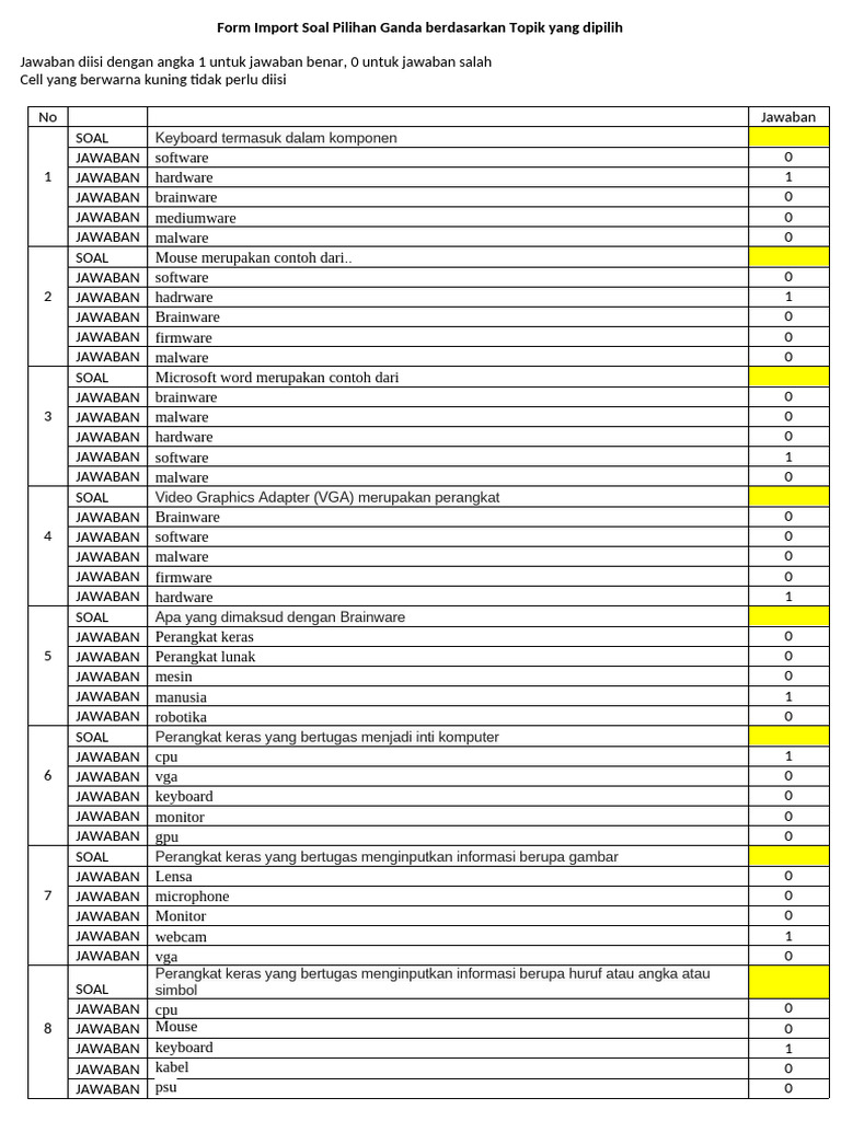 Soal DPK Kls X LTKJ | PDF