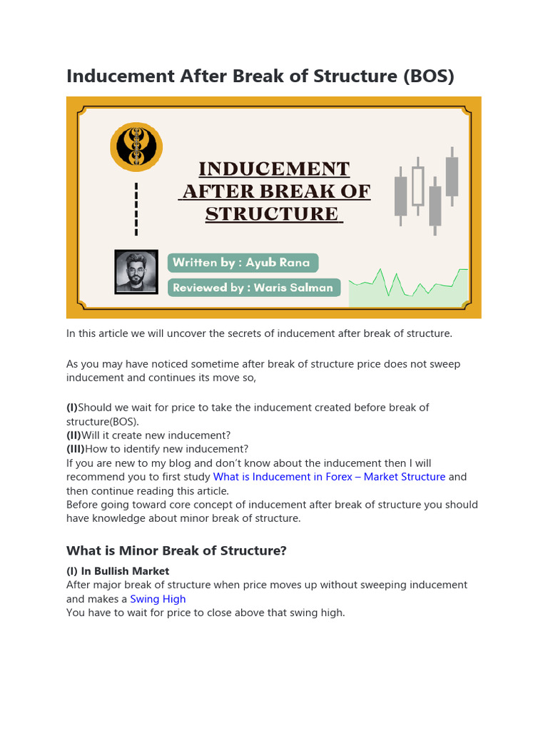 Inducement After Break of Structure | PDF | Market Trend