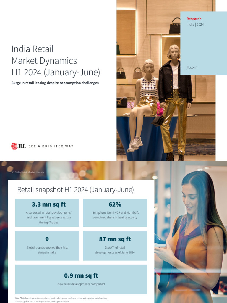 JLL India Retail Market Dynamics h1 2024 | PDF | Retail | Retailing