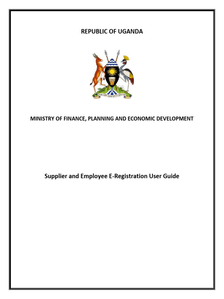 E-Registration User Guide For Suppliers - Employees - Et Al | PDF ...