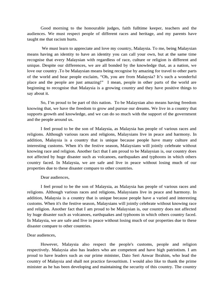 Text Pidato Hawza | PDF | Malaysia