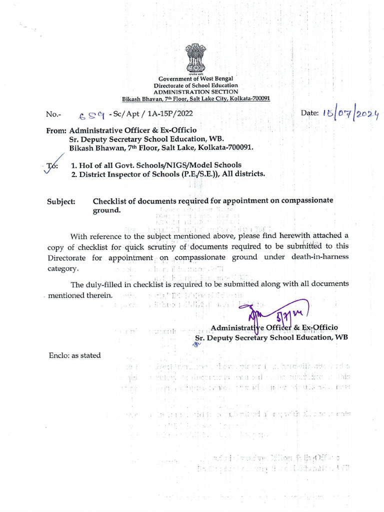 Check List of Documents For Compassionate Ground | PDF