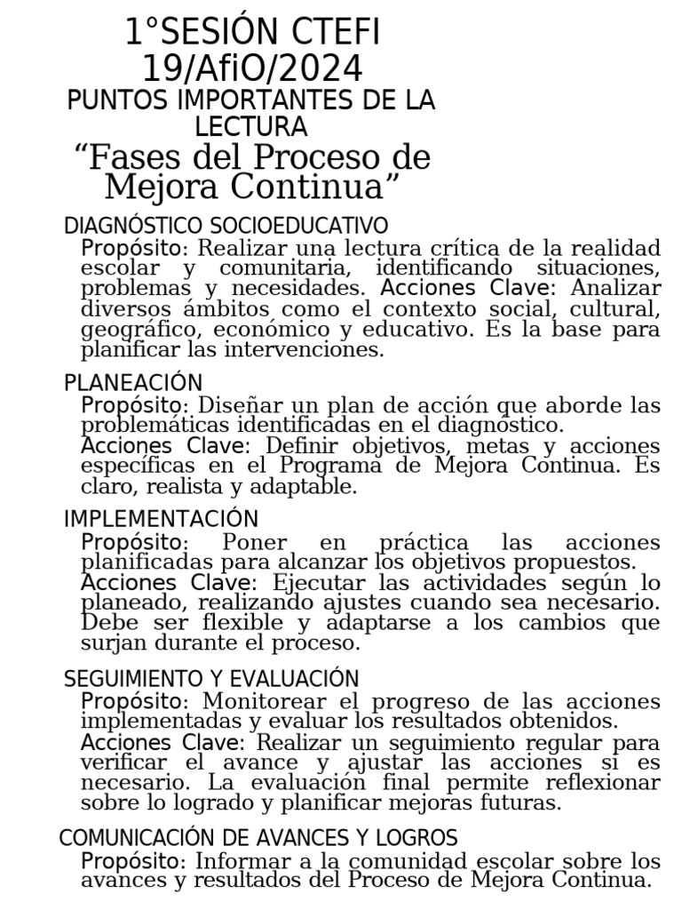 Infografia Fases Del Proceso de Mejora Continua | PDF | Negocios