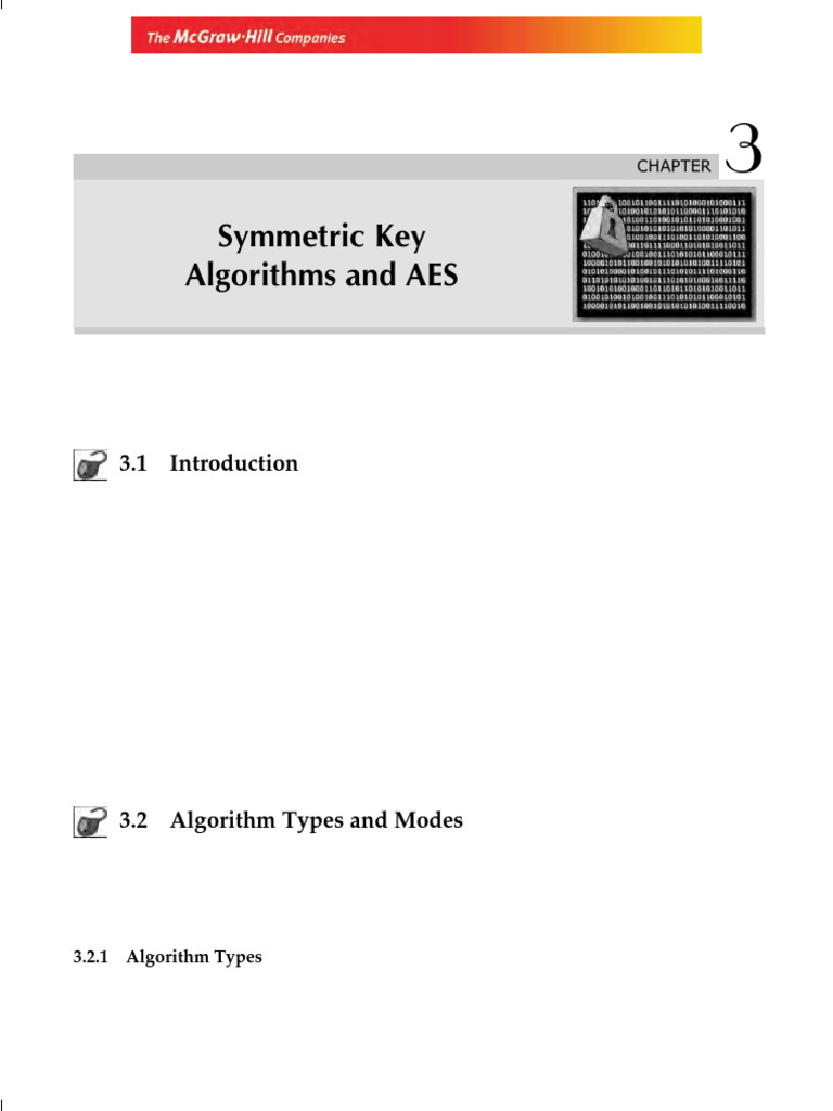 Chapter 3 Symmetric Key Algorithms And Aes Pdf Cryptography Cipher