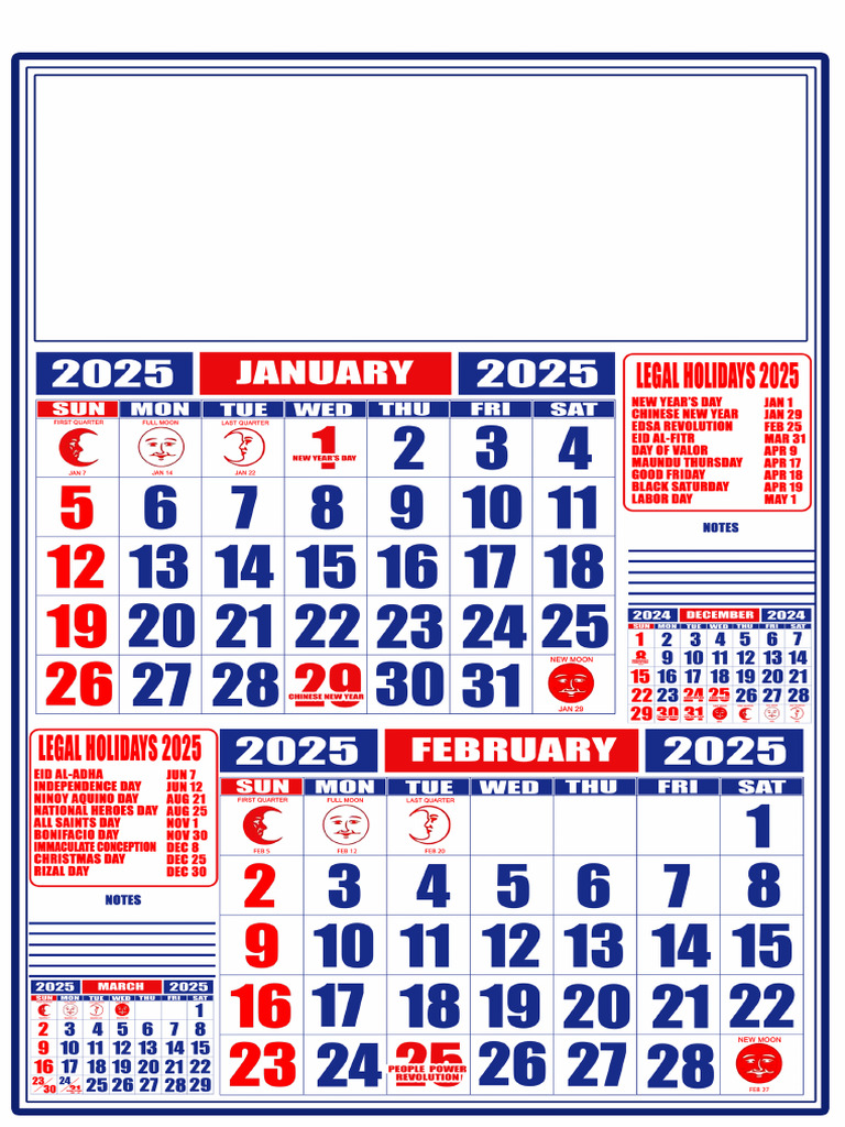A4 Commercial Calendar 2025 | PDF