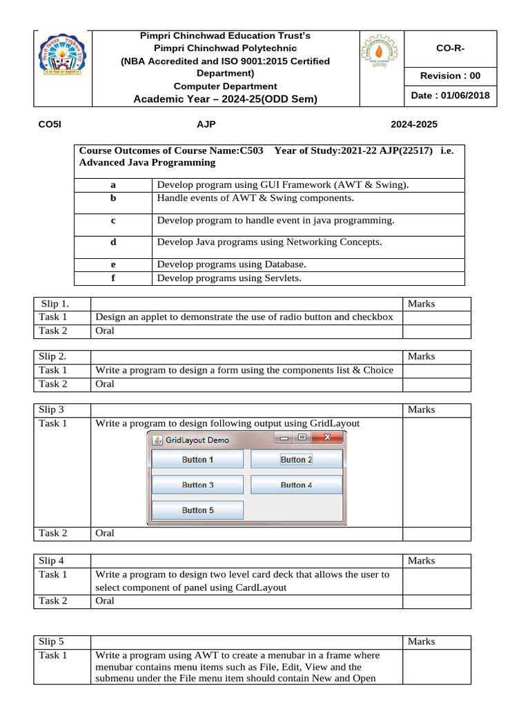 AJP PracticalExamList 24 25 | PDF | Computing Platforms | System Software