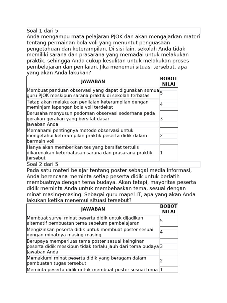 Soal PPA Umum Modul 1 | PDF