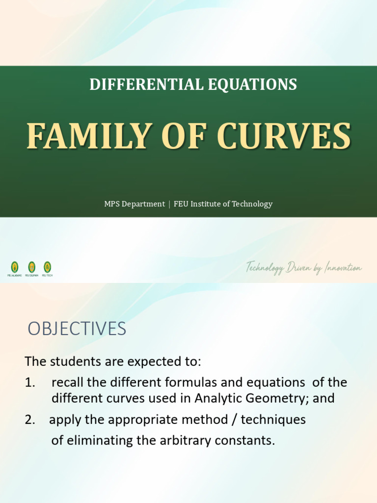 Module 2b Families of Curves | PDF