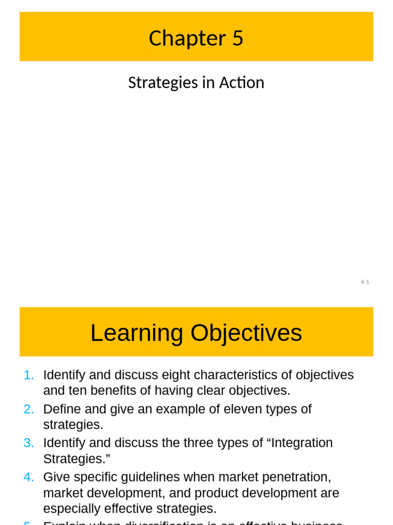 Chapter 5 Strategies in Action | PDF | Mergers And Acquisitions ...