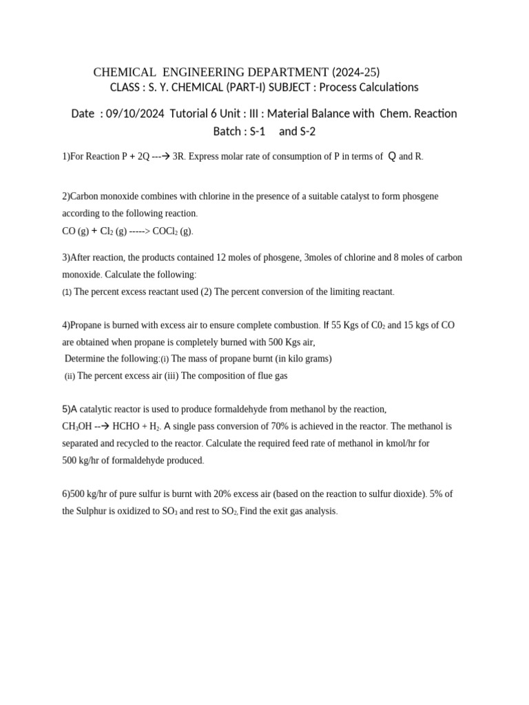 Tutorial 6 | PDF | Science & Mathematics | Technology & Engineering