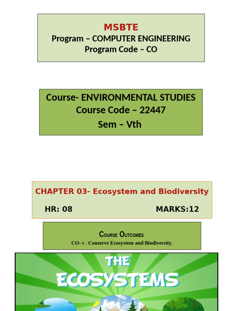 EST Unit-3 | PDF | Ecosystem | Conservation Biology