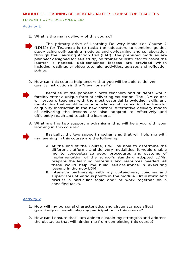 LDM2 - MODULE 1 | PDF | Learning | Teachers