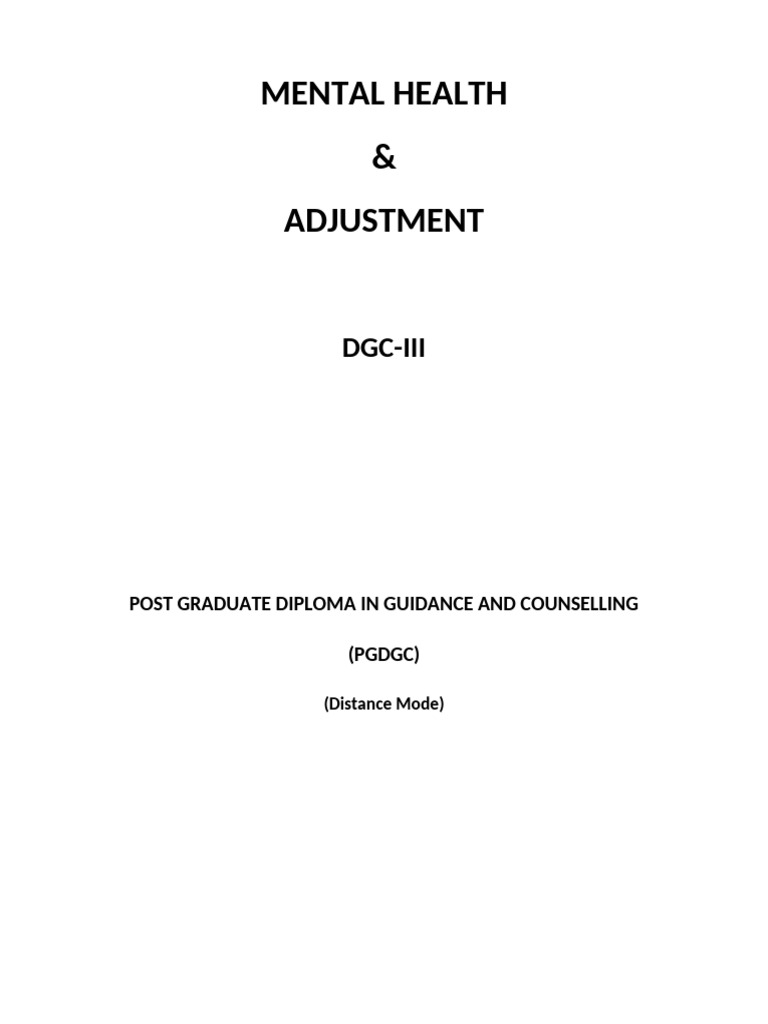 DGC Iii | PDF | Mental Disorder | Mental Health