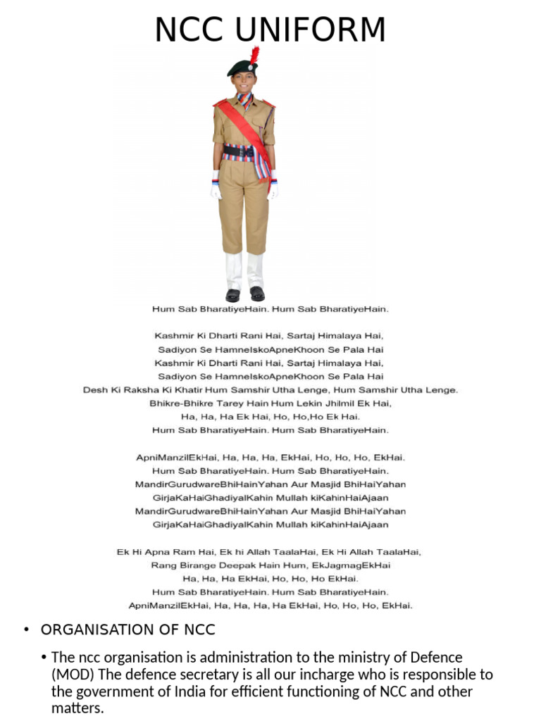NCC Uniform | PDF | Military Education And Training | Military Organization