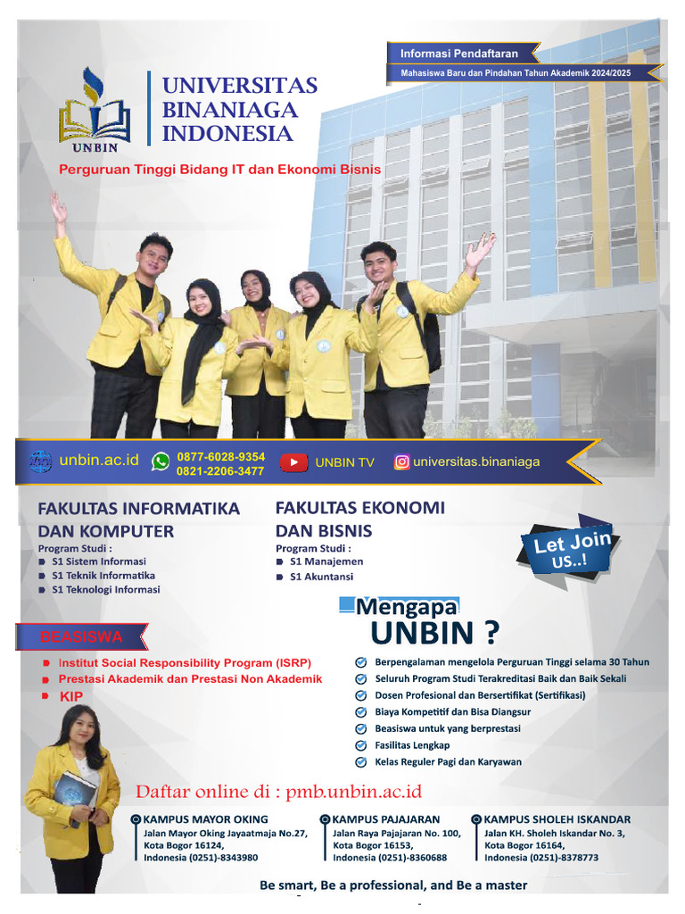 Brosur Unbin 2024 Fix | PDF | Bisnis