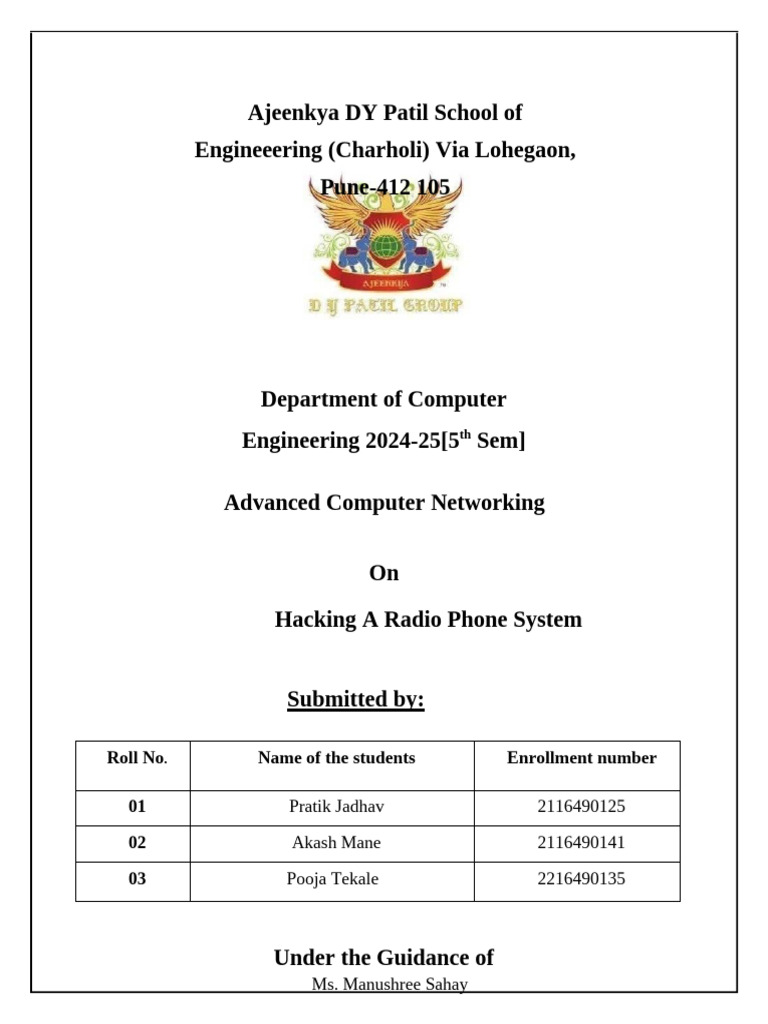ACN - 1 2 3 Final Report | PDF | Security | Computer Security