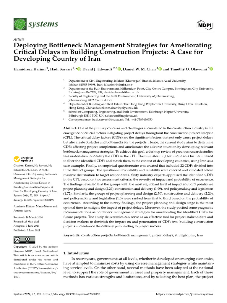 Deploying Bottleneck Management Strategies For Ameliorating Critical ...