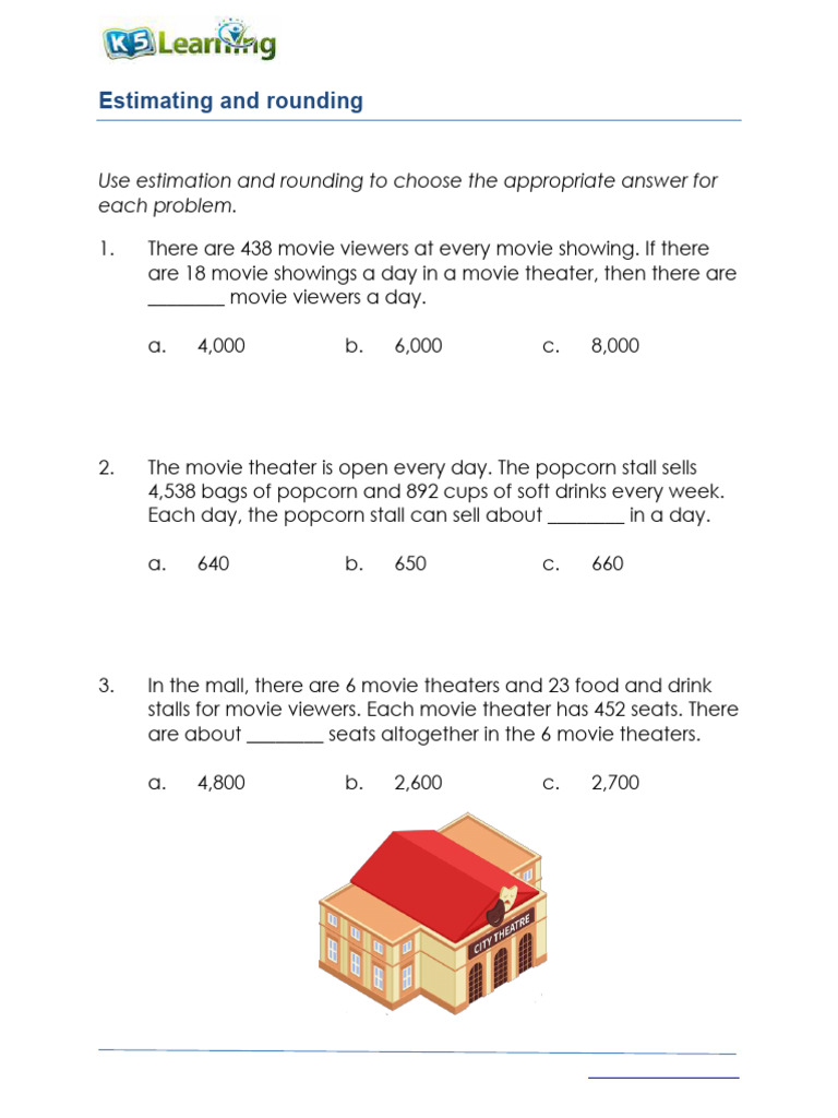 Grade 4 Estimation Worksheets | PDF | Games & Activities