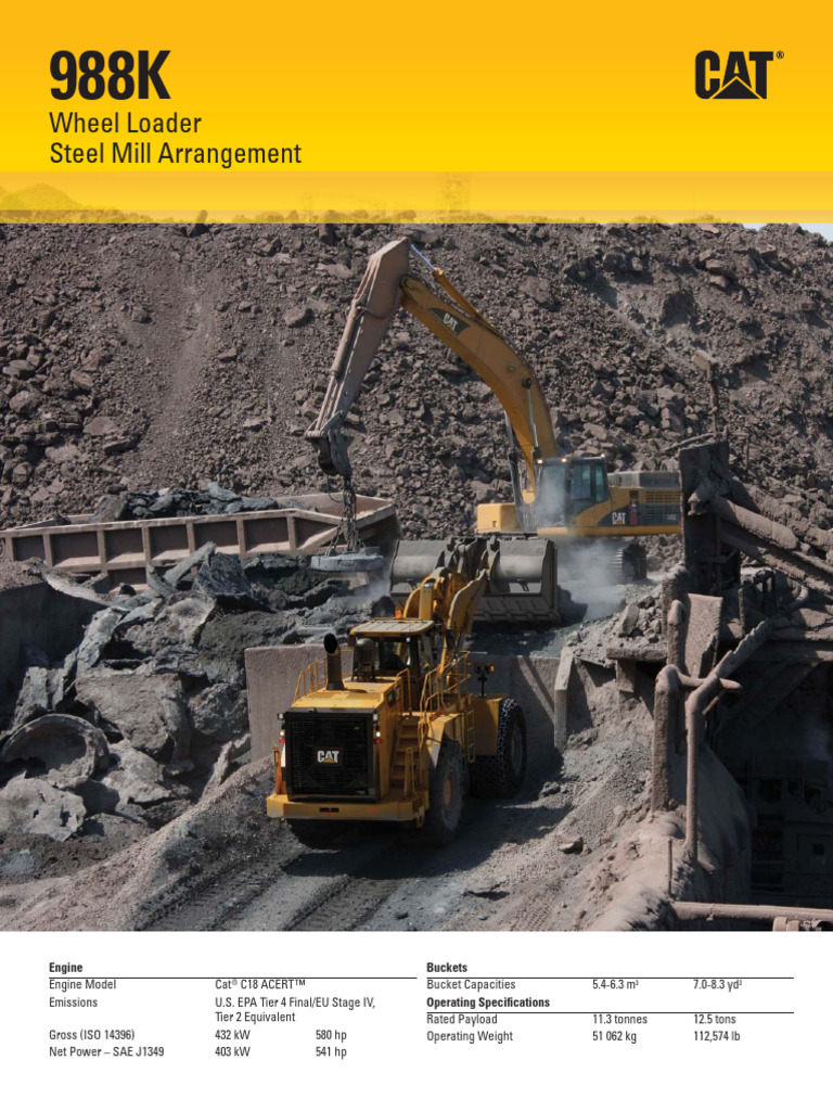 Wheel Loader Steel Mill Arrangement: Engine Buckets Operating ...