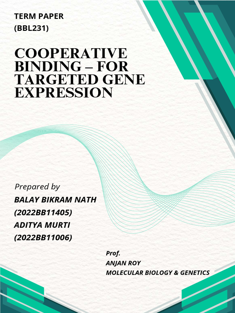 BBL231 Term Paper 2 (2) - Compressed | PDF | Operon | Repressor