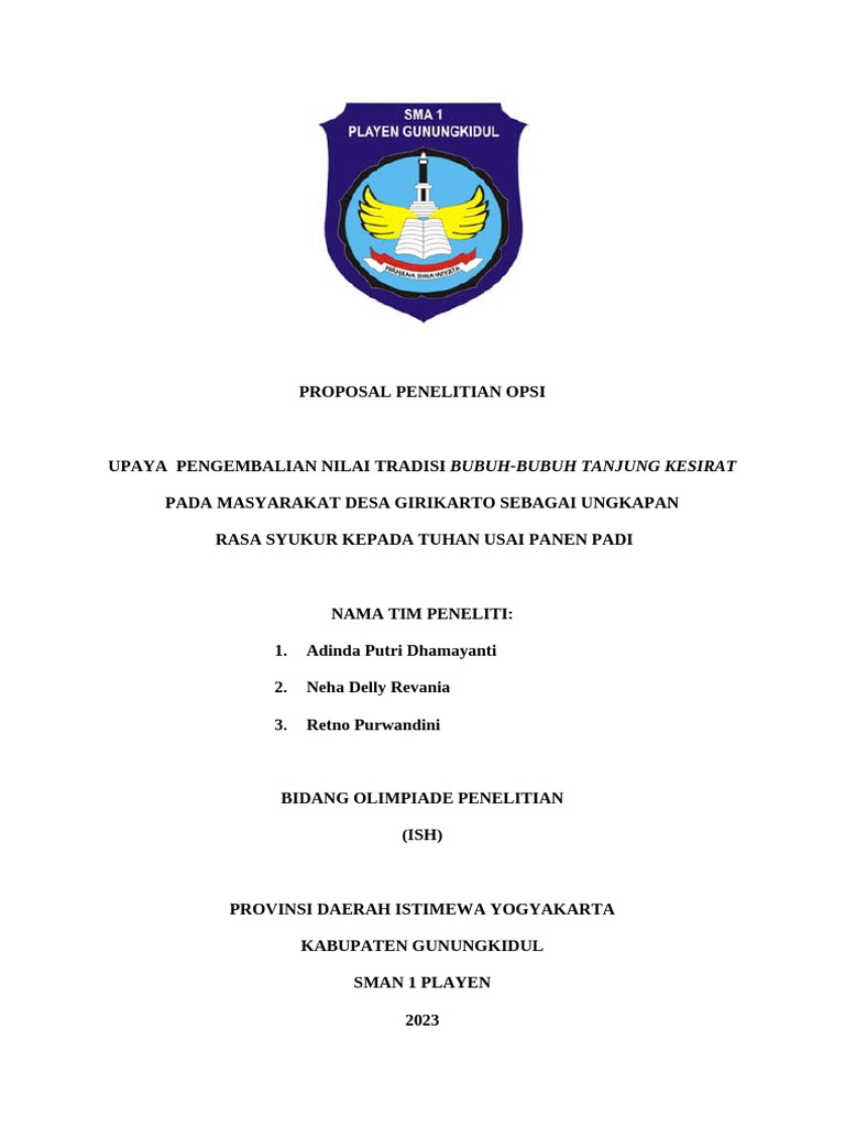 Pelestarian Tradisi Bubuh-Bubuh Kesirat | PDF