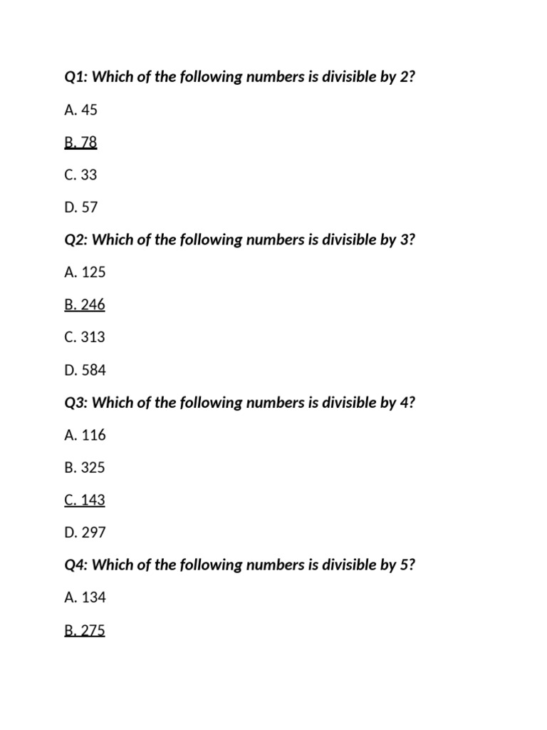 A. 45 B. 78 C. 33 D. 57: Q1: Which of The Following Numbers Is ...