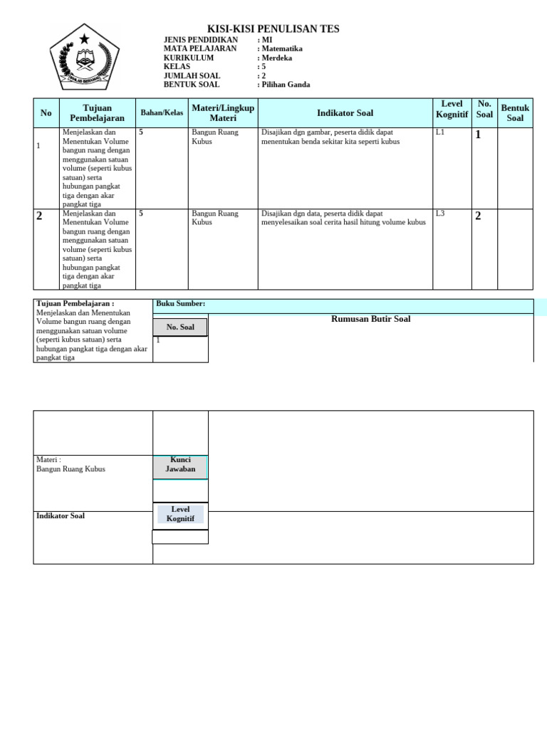 Format KISI 7 Karsol Lengkap | PDF | Metode & Bahan Ajar | Komputer