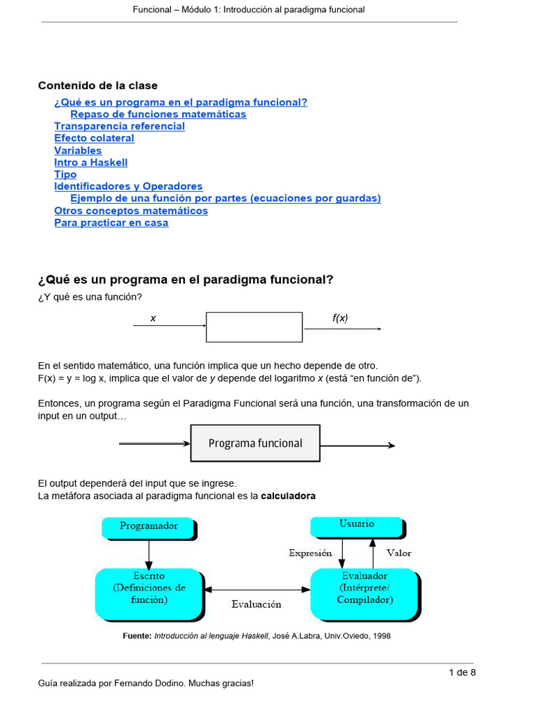Funcional - Módulo 1 - Intro Al Paradigma | PDF | Programacion ...