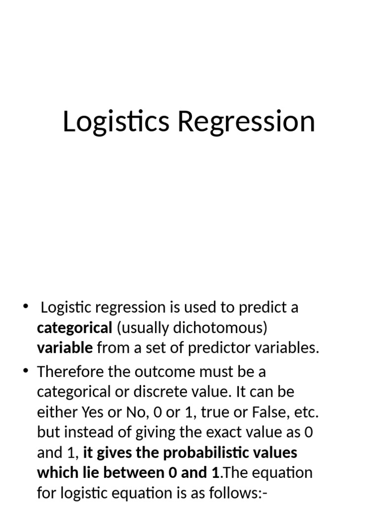 12 - Logistics Regression | PDF | Logistic Regression | Coefficient Of ...