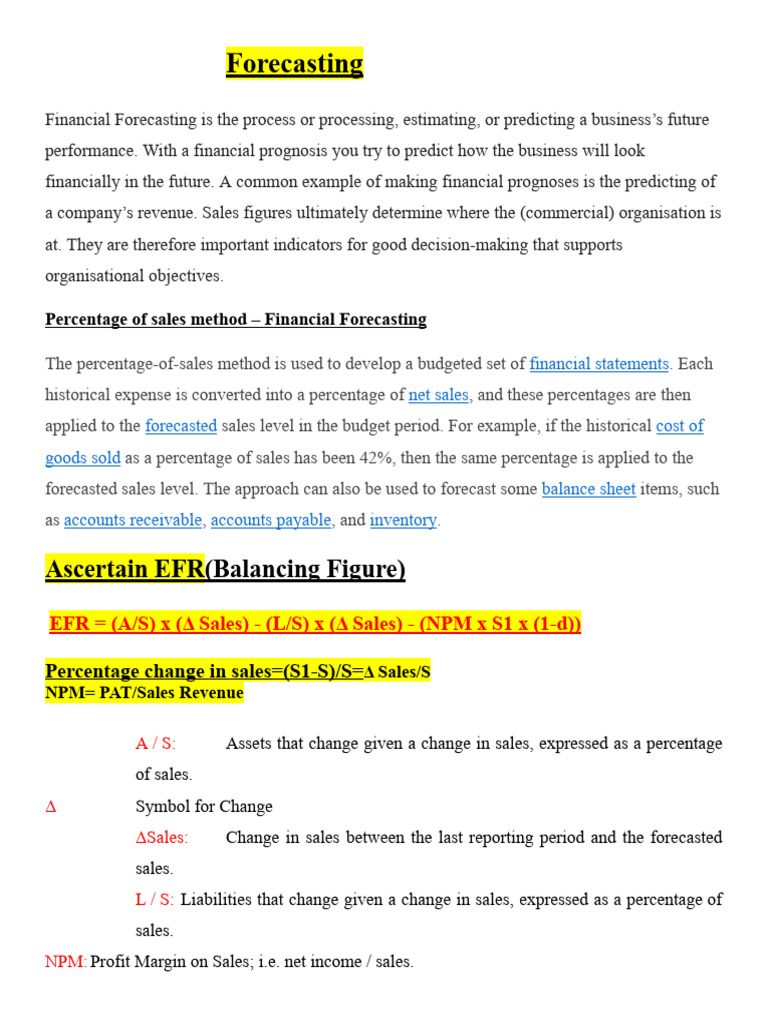 Forecasting Numericals | PDF | Dividend | Balance Sheet