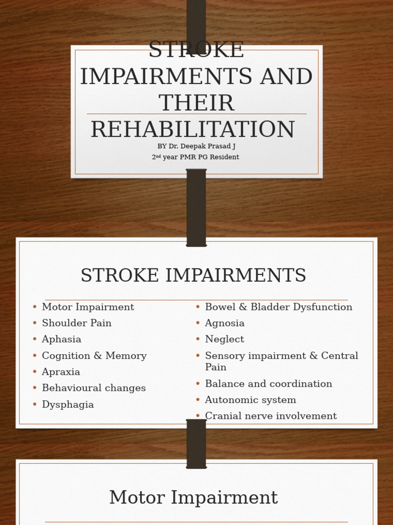 Stroke Impairments and Their Rehabilitation | PDF | Stroke ...
