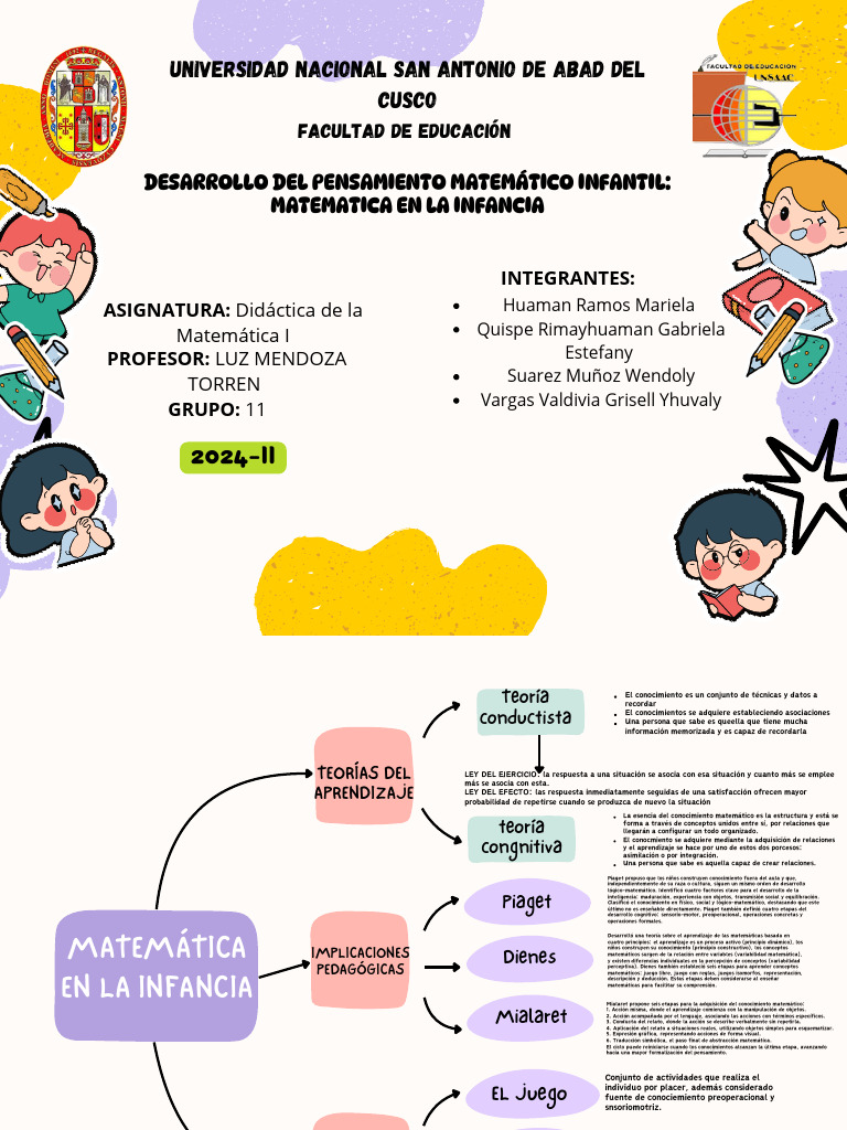 Desarrollo Del Pensamiento Matemático Infantil Matematica en La ...