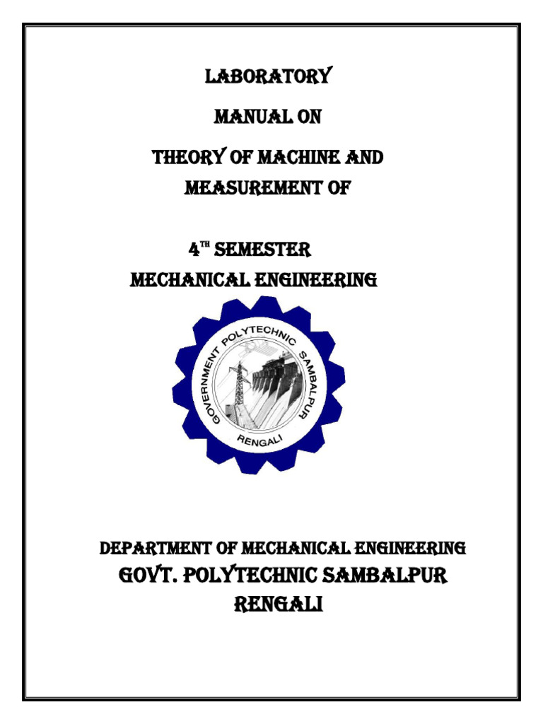 4th Sem - TM & Measurement Lab Manual | PDF | Gear | Mechanical Engineering