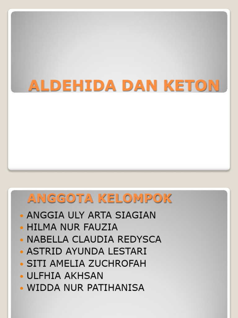 Aldehida Dan Keton | PDF