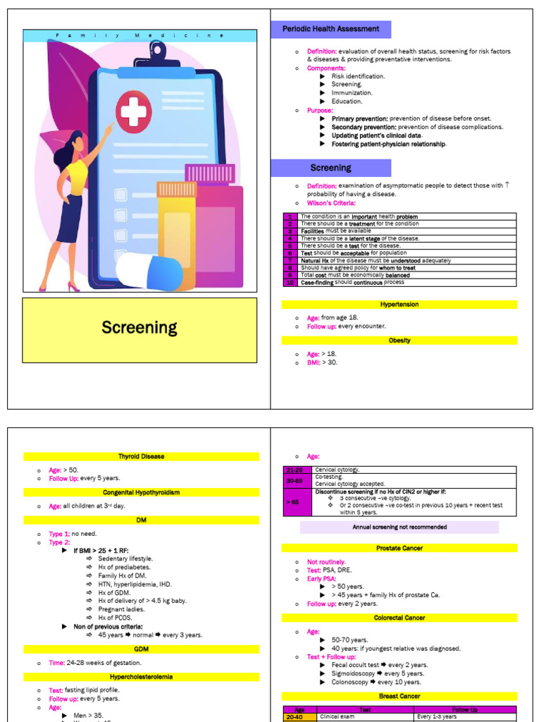 Screening | PDF | Preventive Healthcare | Screening (Medicine)