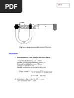 Physics Lab Manual - Class 11 Experiment No. 3 | PDF | Area