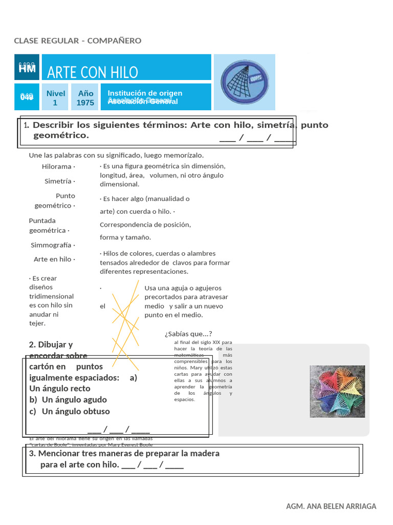 Esp Arte Con Hilos | PDF | Geometría | Matemáticas