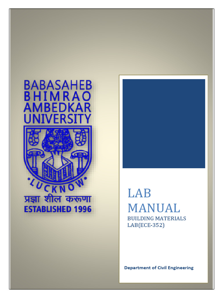 Building Material - Lab - Manual | PDF | Deformation (Engineering) | Strength Of Materials