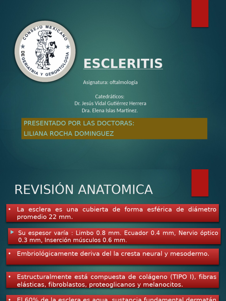 Patologias de La Esclera en El Adulto Mayor | PDF | Inflamación | Droga ...